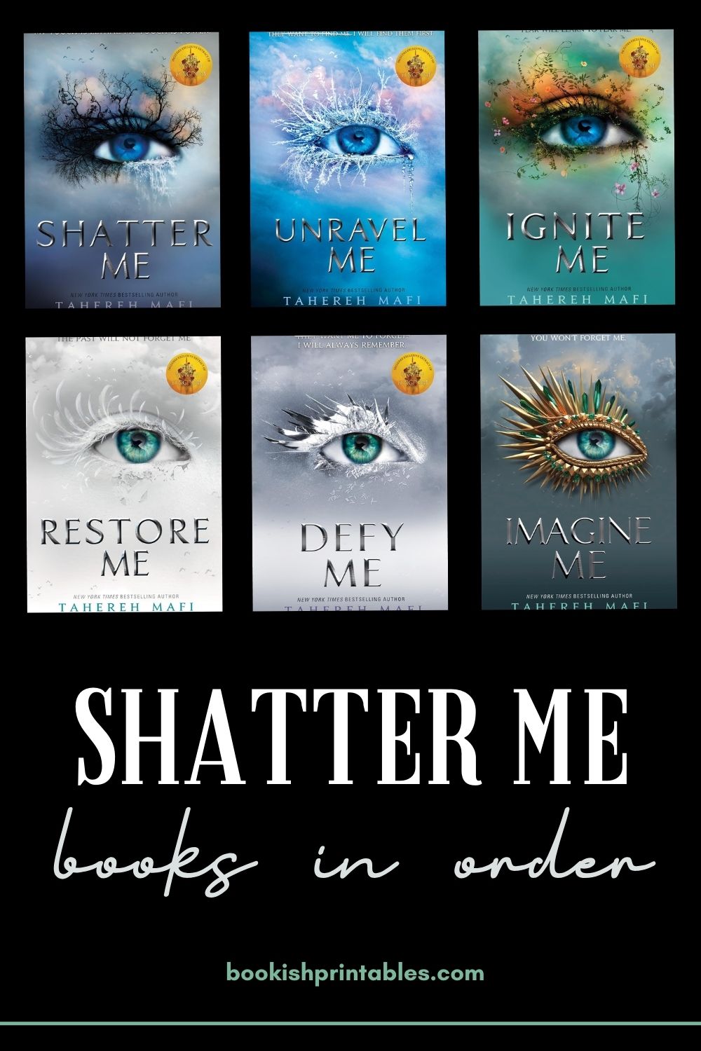 Shatter Me Series in Order - Bookish Printables