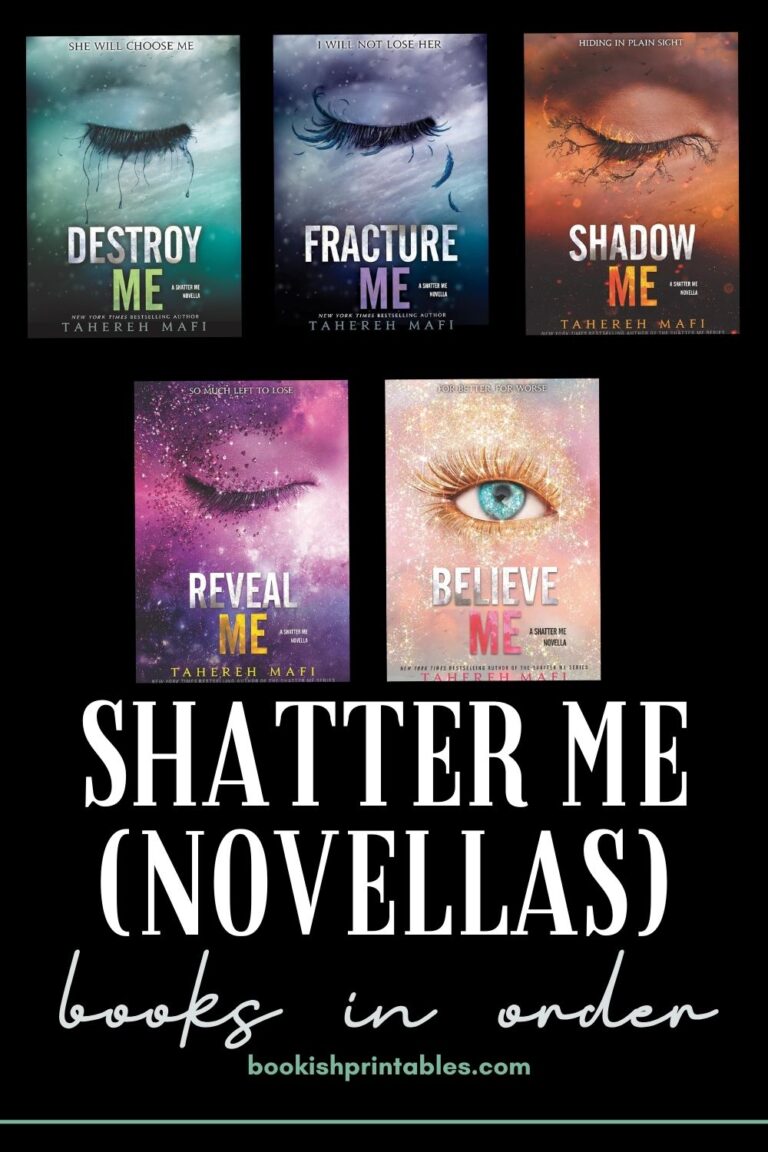 Shatter Me Series in Order - Bookish Printables