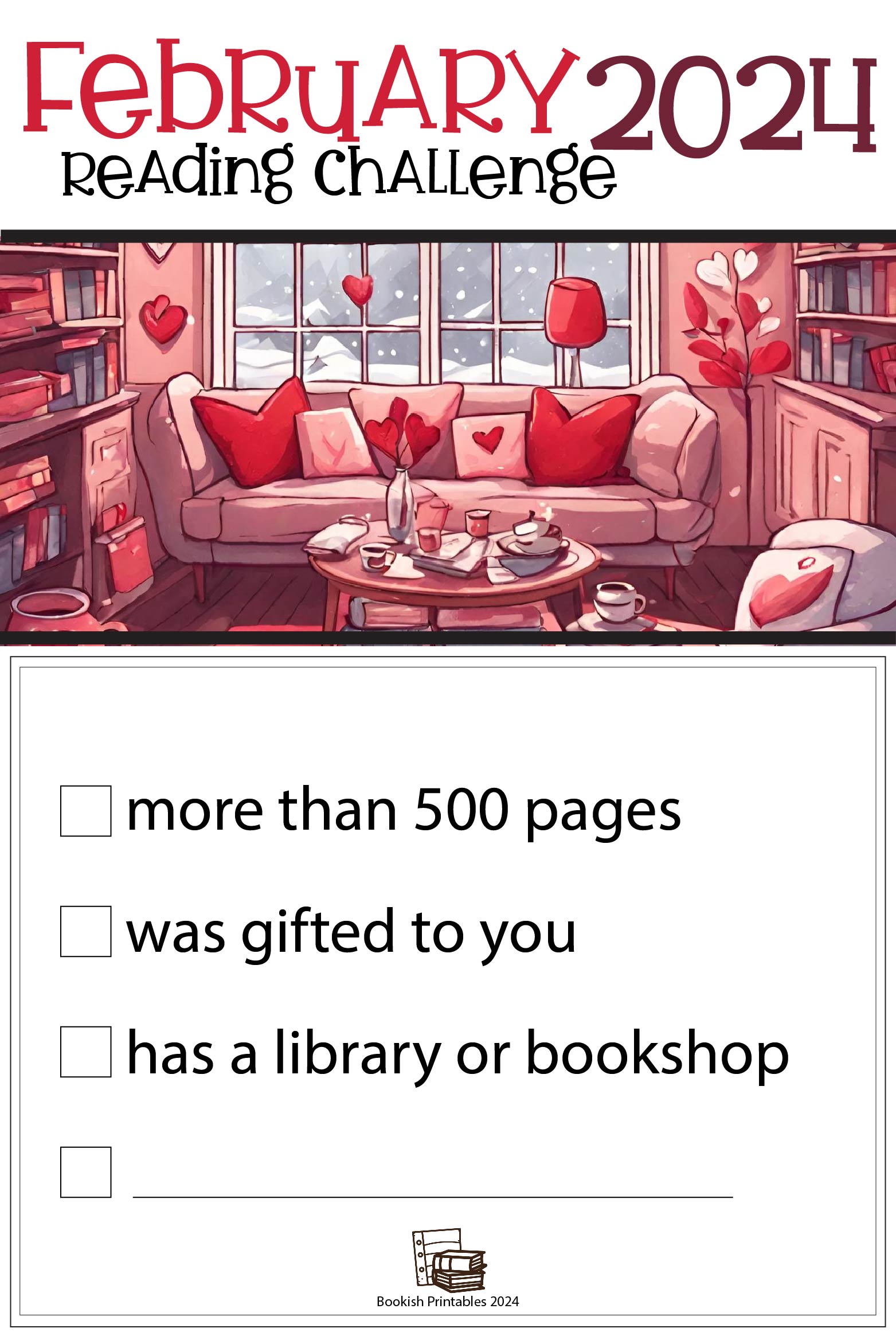 52 Prompts for Your Yearly Reading Challenge: Printable PDFs - Bookish ...