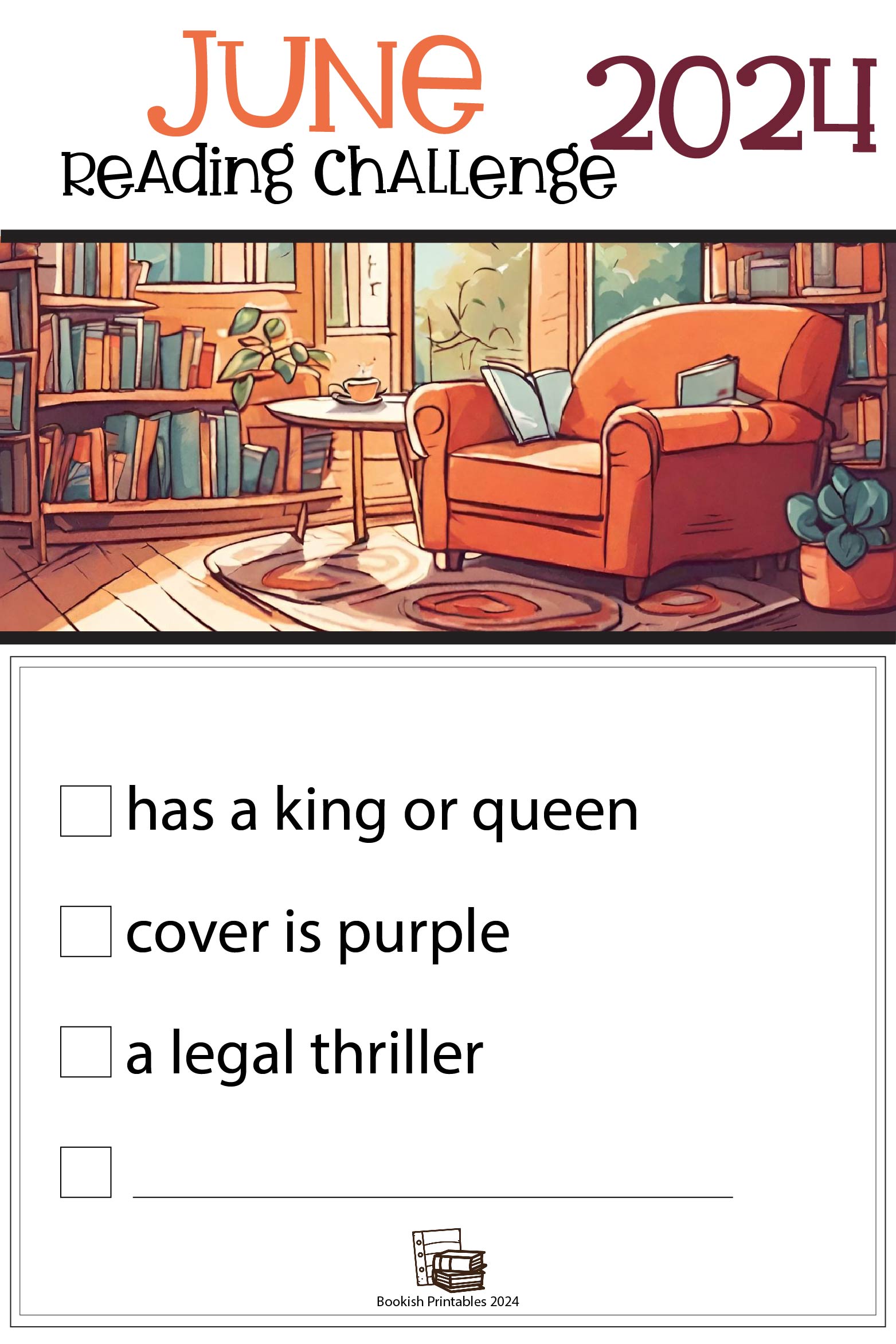 52 Prompts for Your Yearly Reading Challenge: Printable PDFs - Bookish ...