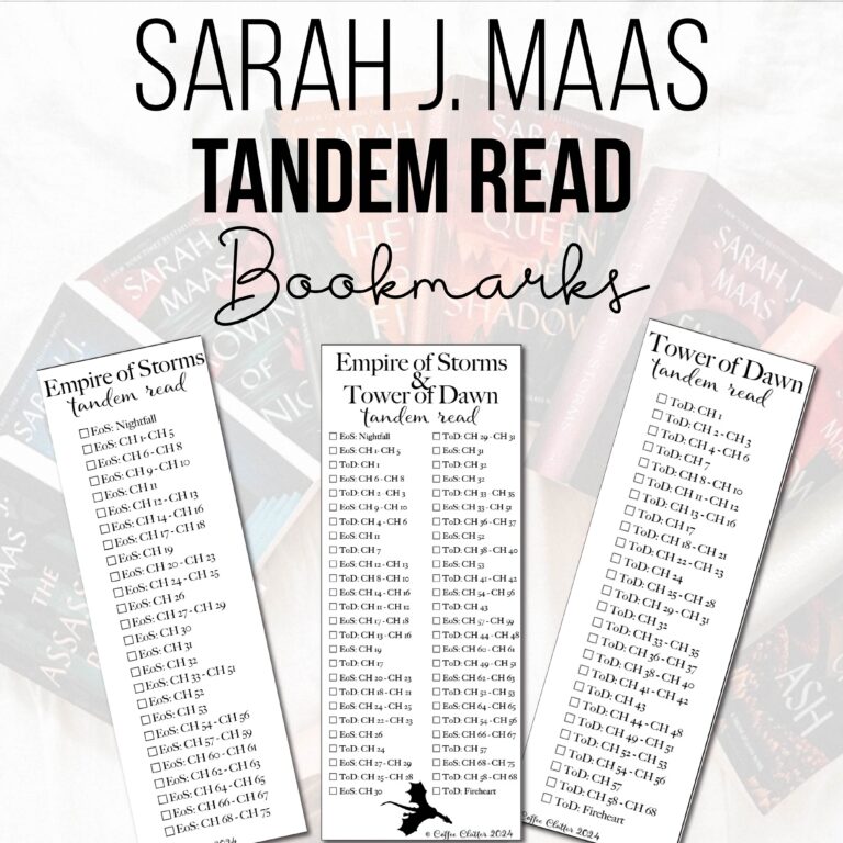 Empire of Storms and Tower of Dawn Tandem Read Bookmarks Printable PDF ...
